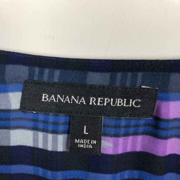 Banana Republic | Tops | Banana Republic Amelia Popover Blue Purple ...
